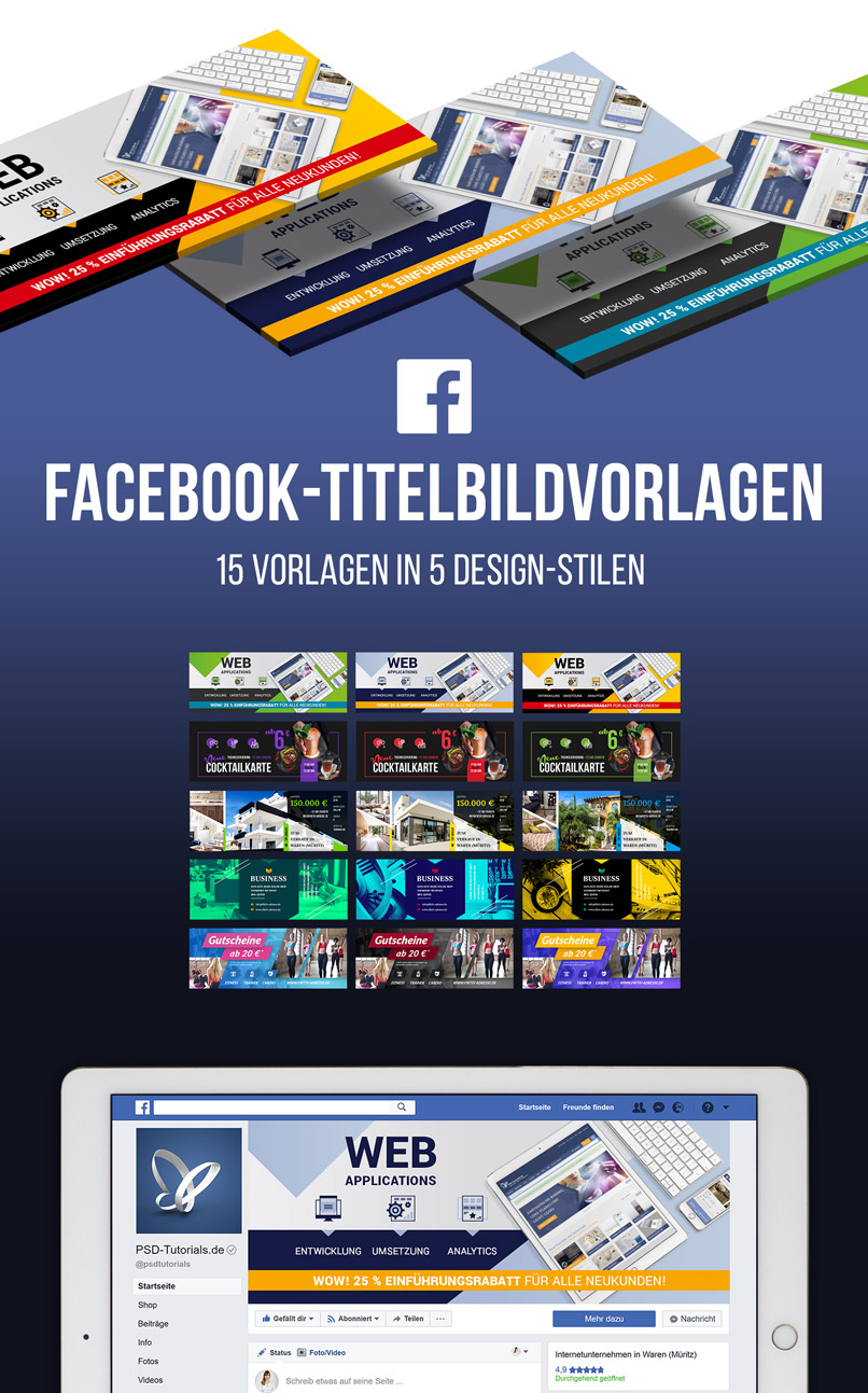 Titelbilder Facebook | Kanalbilder YouTube | Vorlagen
