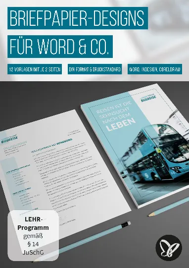 Briefpapier-Designs für Word, InDesign und CorelDRAW