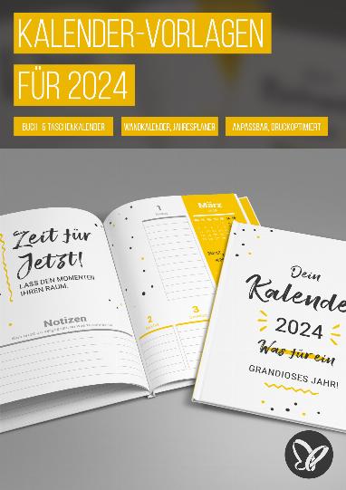Kalender-Vorlagen 2024: Jahresplaner, Buchkalender