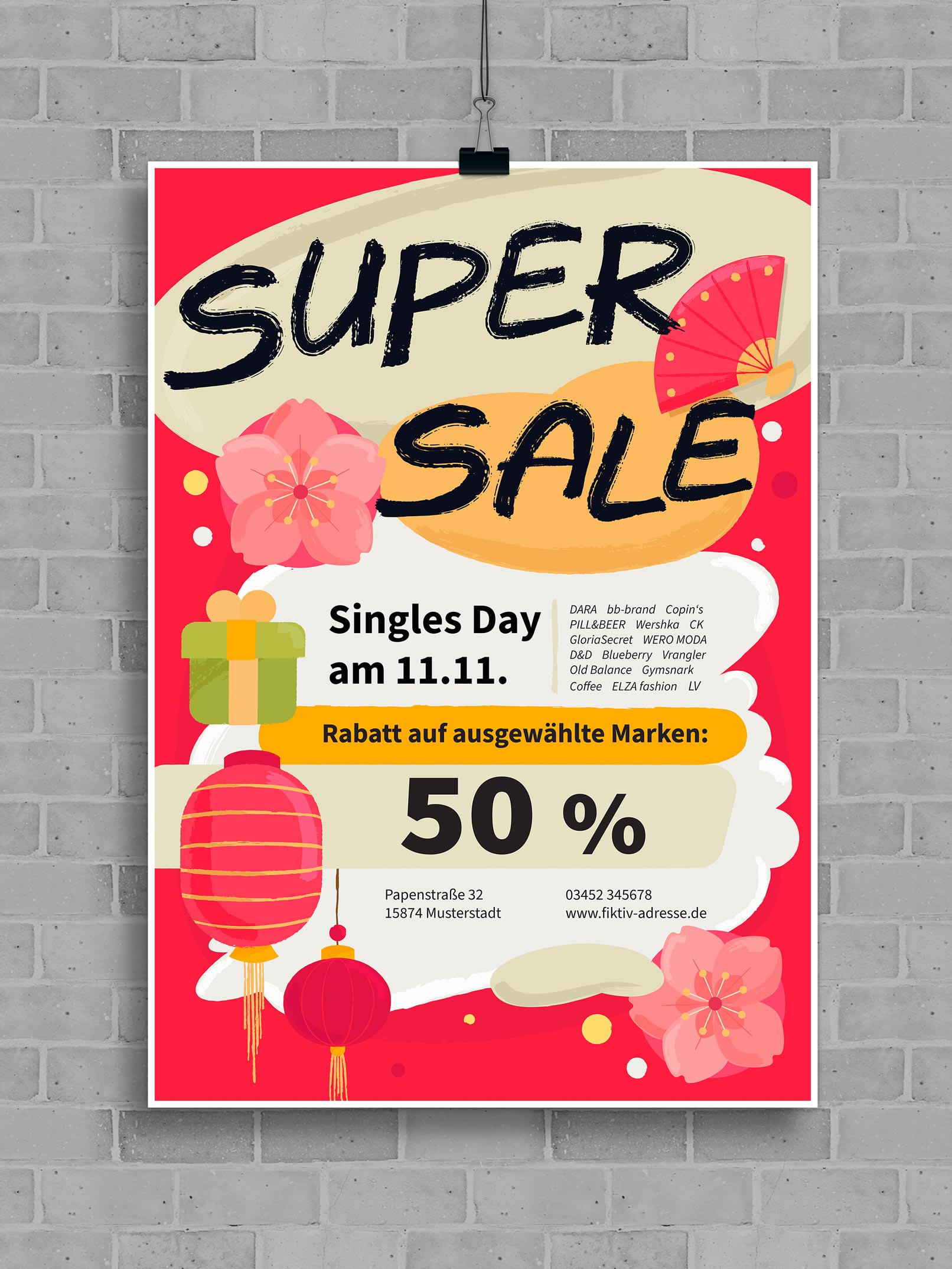 Werbeplakat-Vorlagen für Rabattaktionen und Sonderverkäufe