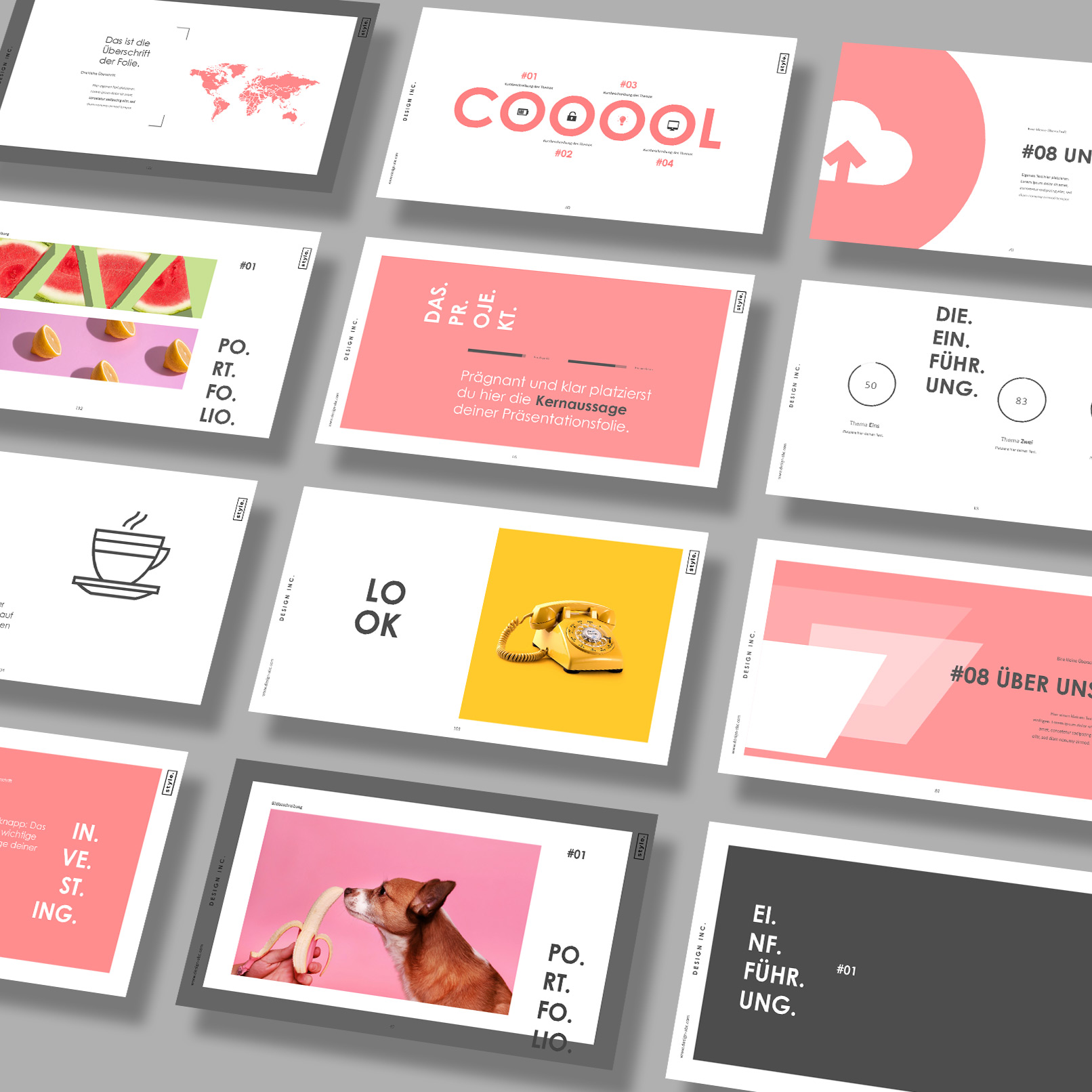 Wunderschöne PowerPoint-Vorlagen im „Style“-Design