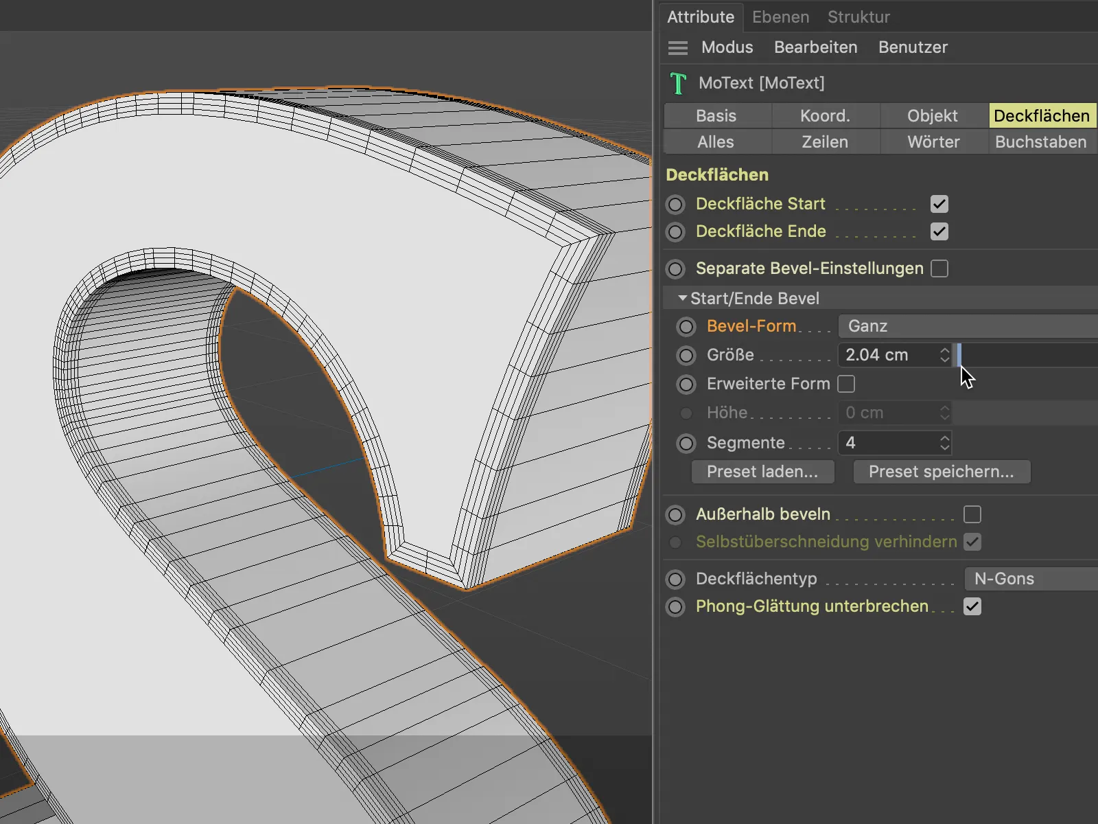 Novedades v21: Superficies y biseles mejorados