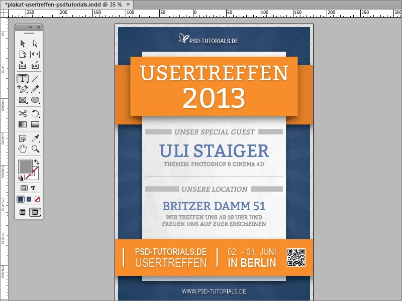 Poster design in Adobe InDesign - Part 1: Beam effect
