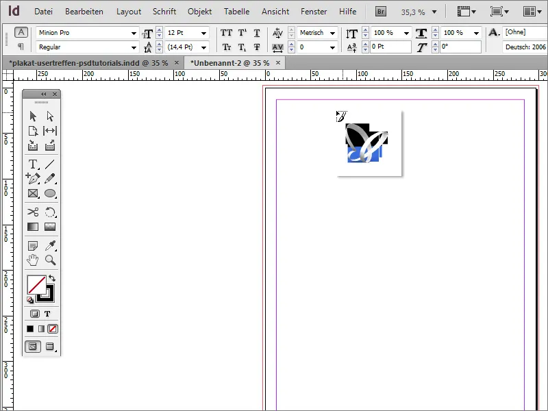 Poster design in Adobe InDesign - Part 1: Beam effect