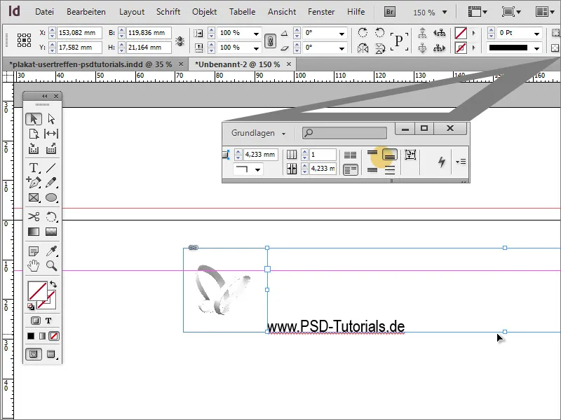 Poster design in Adobe InDesign - Part 1: Beam effect