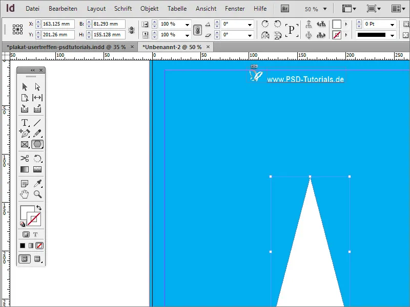 Poster design in Adobe InDesign - Part 1: Beam effect
