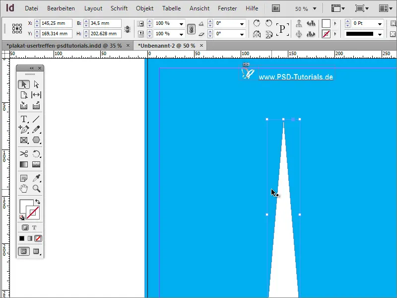 Poster design in Adobe InDesign - Part 1: Beam effect