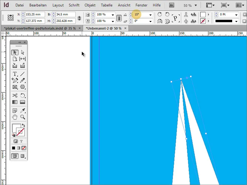 Poster design in Adobe InDesign - Part 1: Beam effect