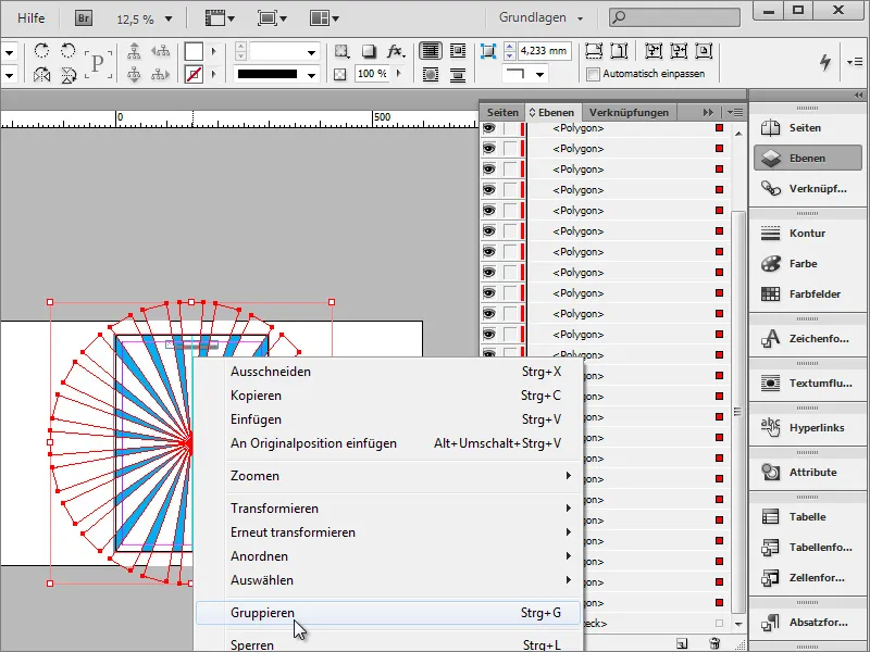 Poster design in Adobe InDesign - Part 1: Beam effect