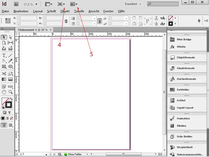 Introducción a InDesign: La pantalla de inicio y la interfaz