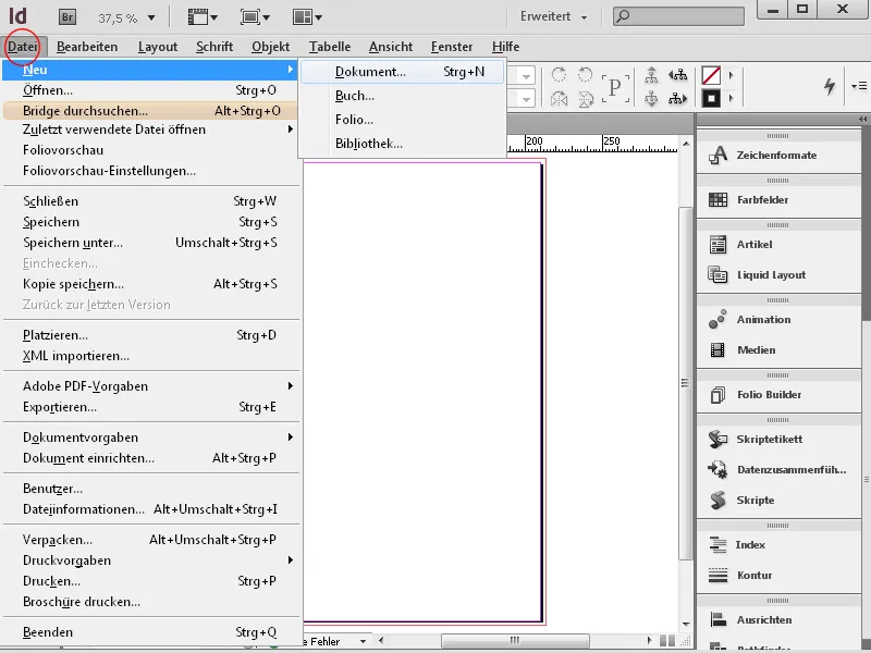 Introduction à InDesign : L'écran de démarrage et l'interface