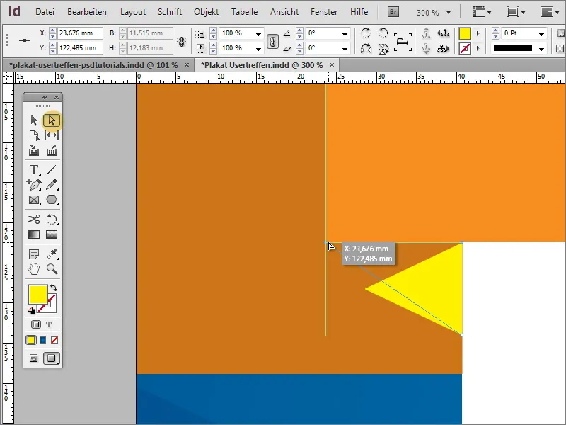 Poster design in Adobe InDesign - Part 2: Ribbon effect