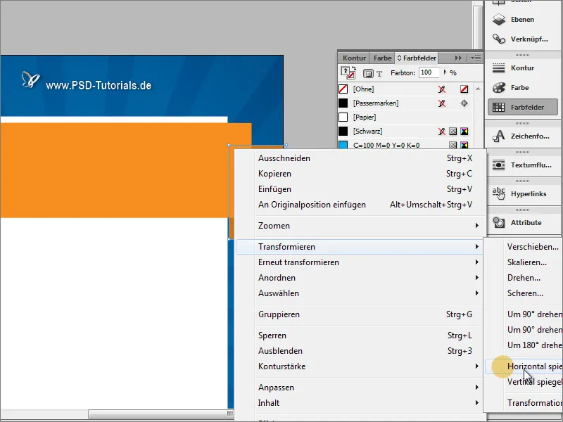 Poster design in Adobe InDesign - Part 2: Ribbon effect