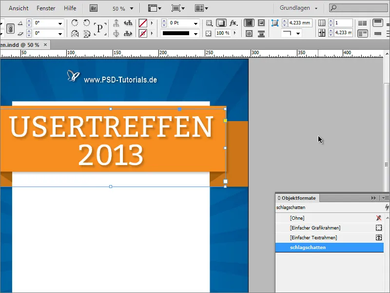 Poster design in Adobe InDesign - Part 2: Ribbon effect