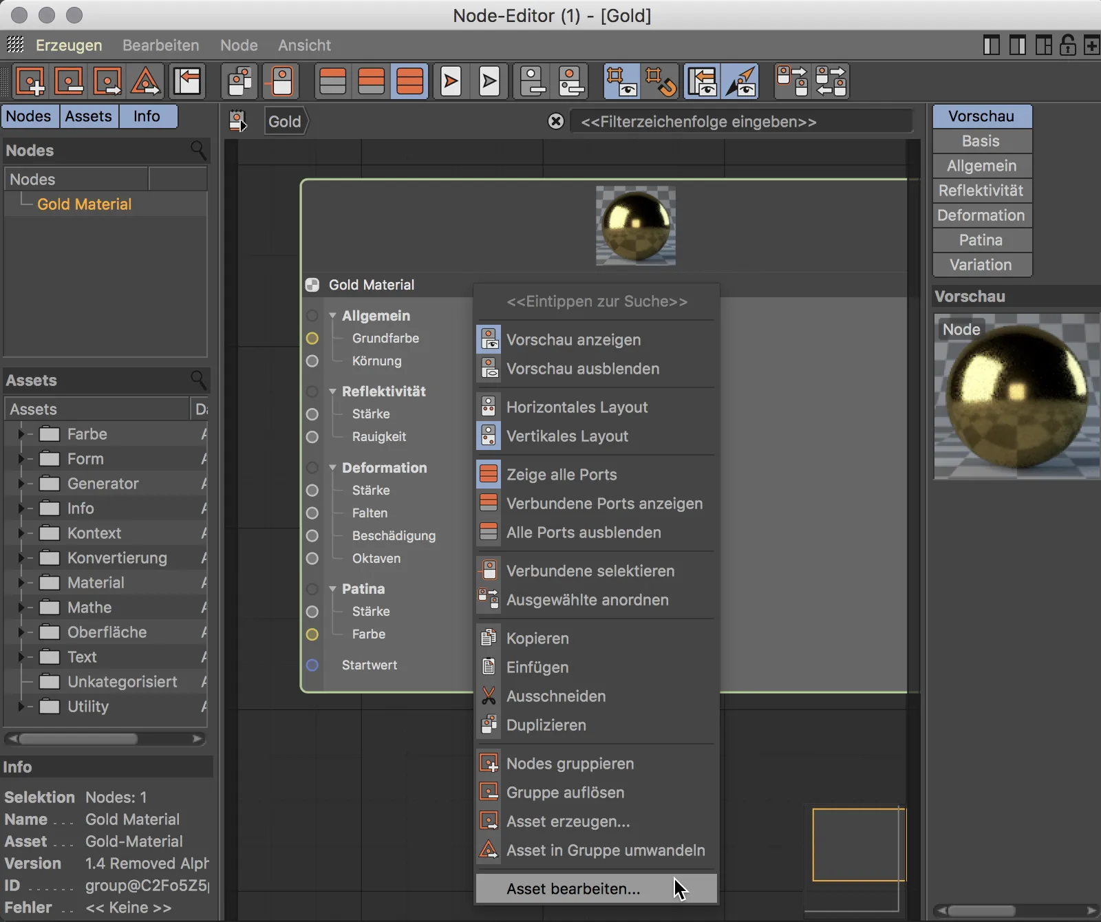 Neu in Release 20 – Node-basierte Materialien