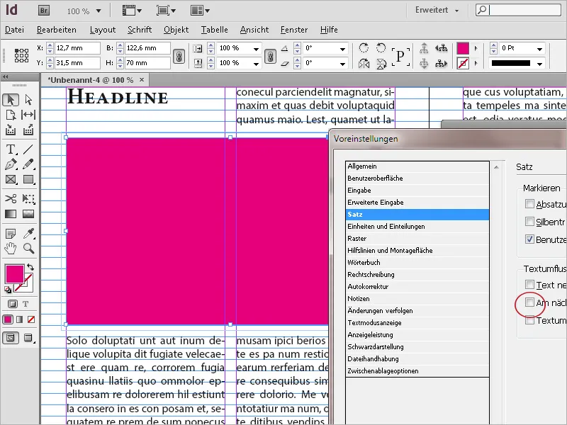 Configure default settings in Adobe InDesign