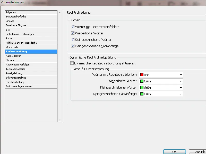 Configure default settings in Adobe InDesign