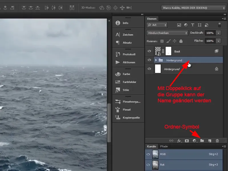 Photoshop composing oracle of the sea: cut out lamp
