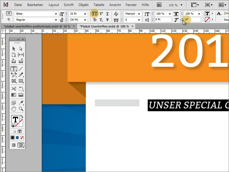 Poster design in Adobe InDesign - Part 3: Adding text