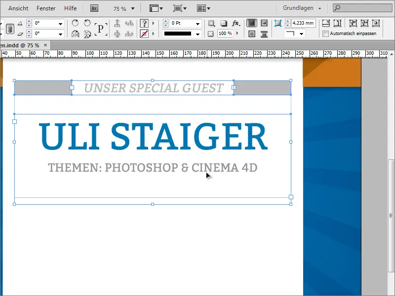 Poster design in Adobe InDesign - Part 3: Adding text