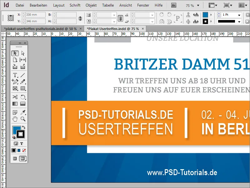 Poster design in Adobe InDesign - Part 3: Adding text