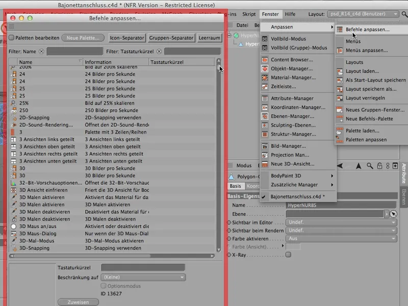 Set up layout and shortcuts