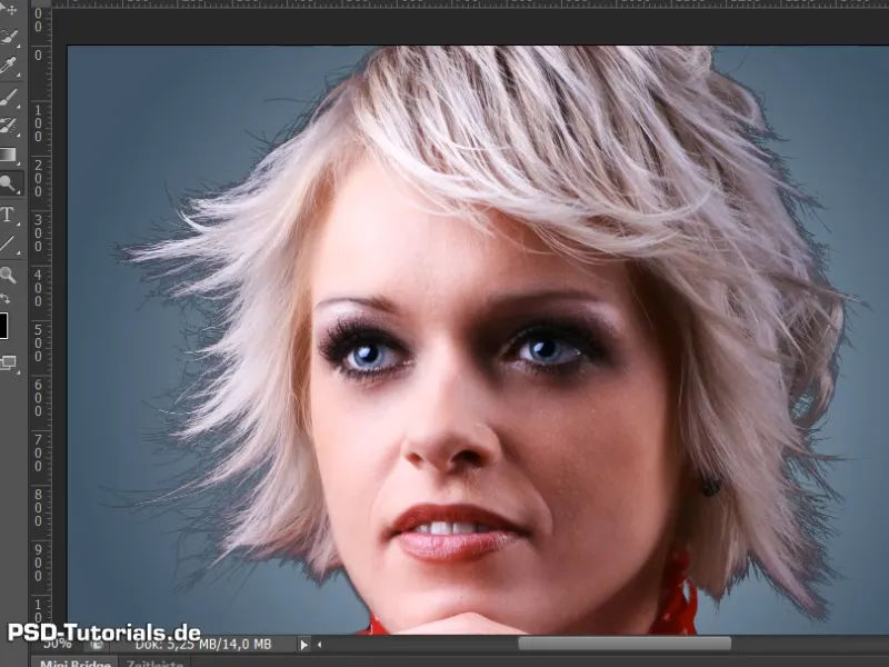 Recorte del pelo, equilibrado de las franjas de color