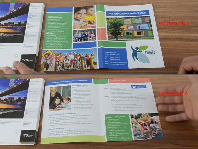 InDesign: Falzflyer DIN A5 mit 4 Seiten gestalten