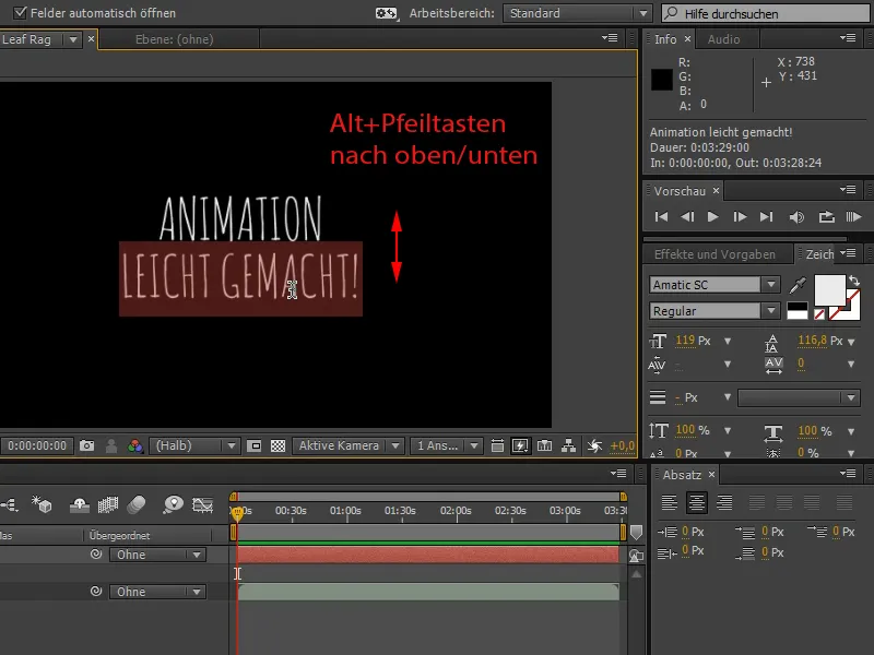 Animation made easy: concept - font and sound