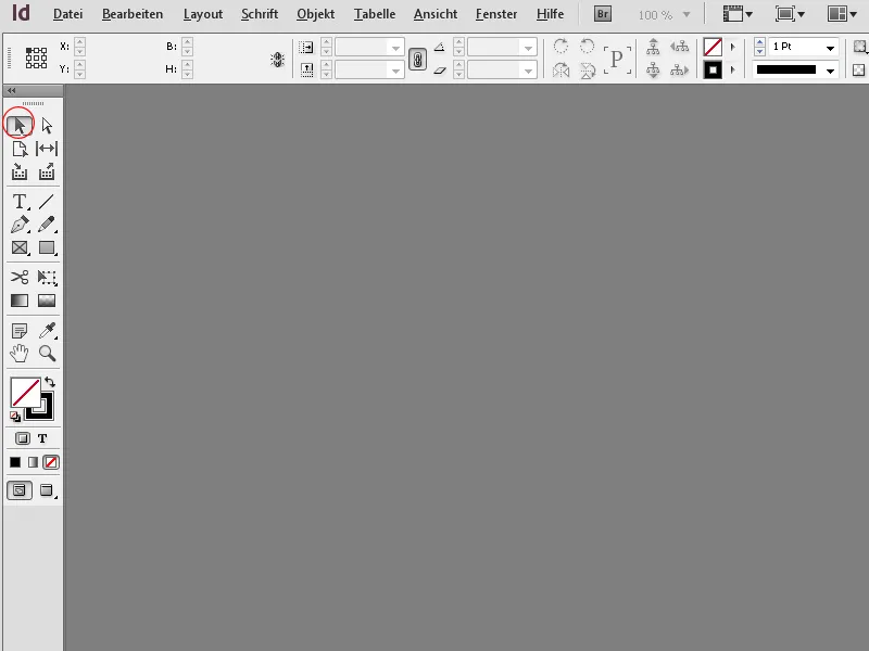 Menggunakan alat pemilihan di Adobe InDesign