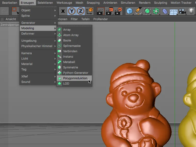 C4D Release 19: Reducción de polígonos, LOD