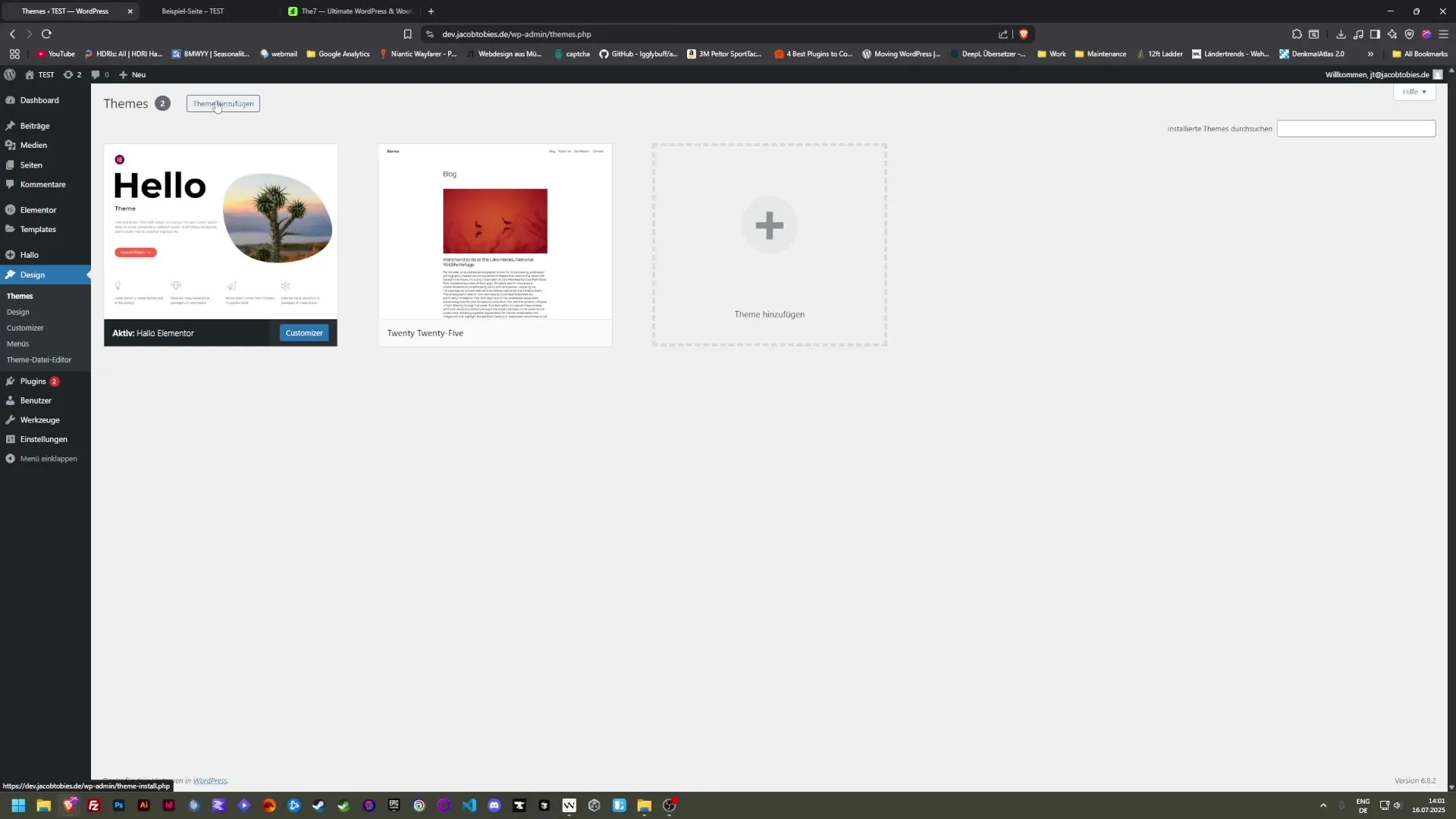 Find and install themes in WordPress