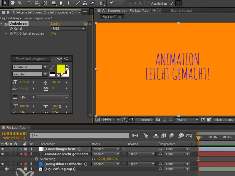 Animation made easy: The colors