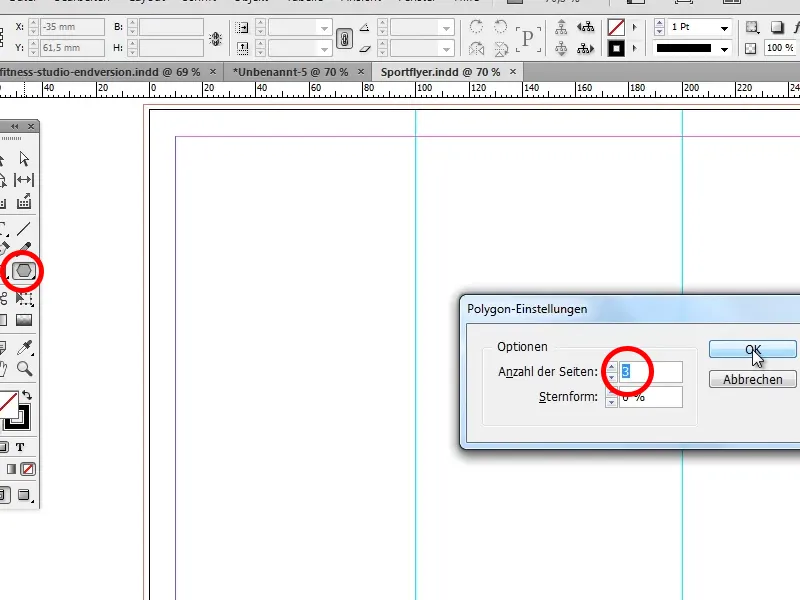 InDesign: Flyer design in folding format
