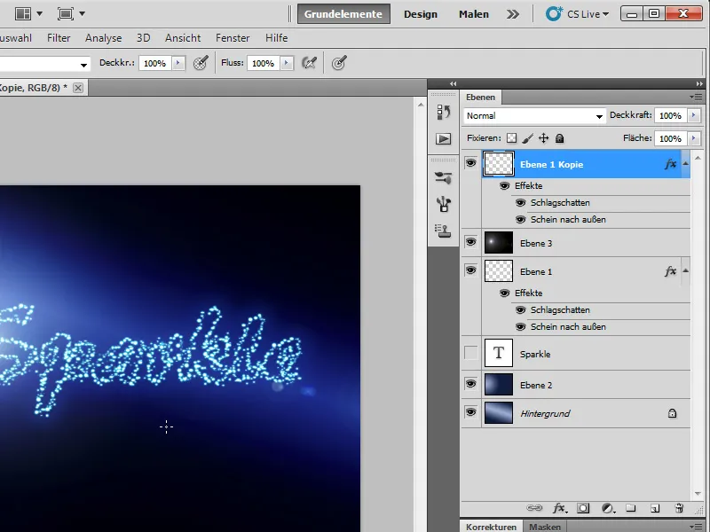 Glittertekst maken in Photoshop