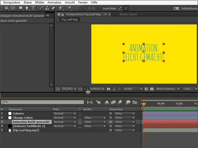 Animation made easy: Text flickering