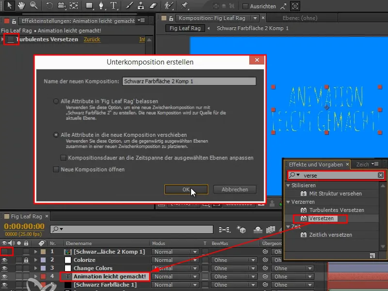 Animation made easy: Text flickering