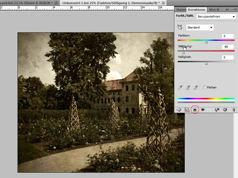Image aging effects - Letting images with textures age in Photoshop