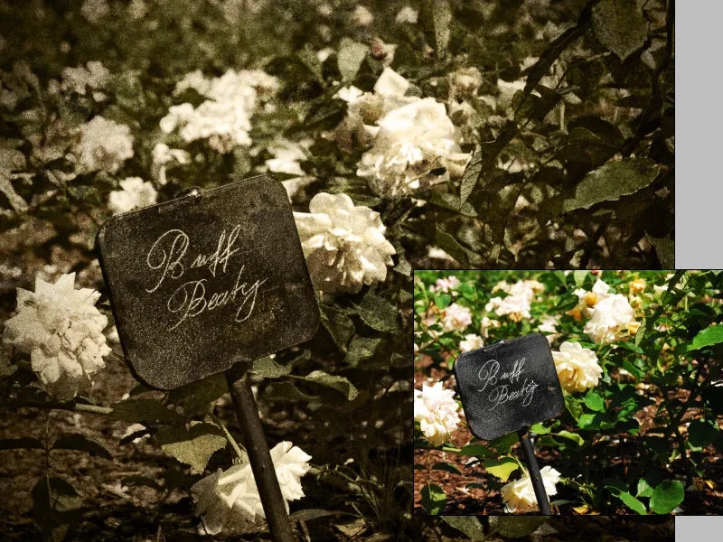 Image aging effects - Letting images with textures age in Photoshop