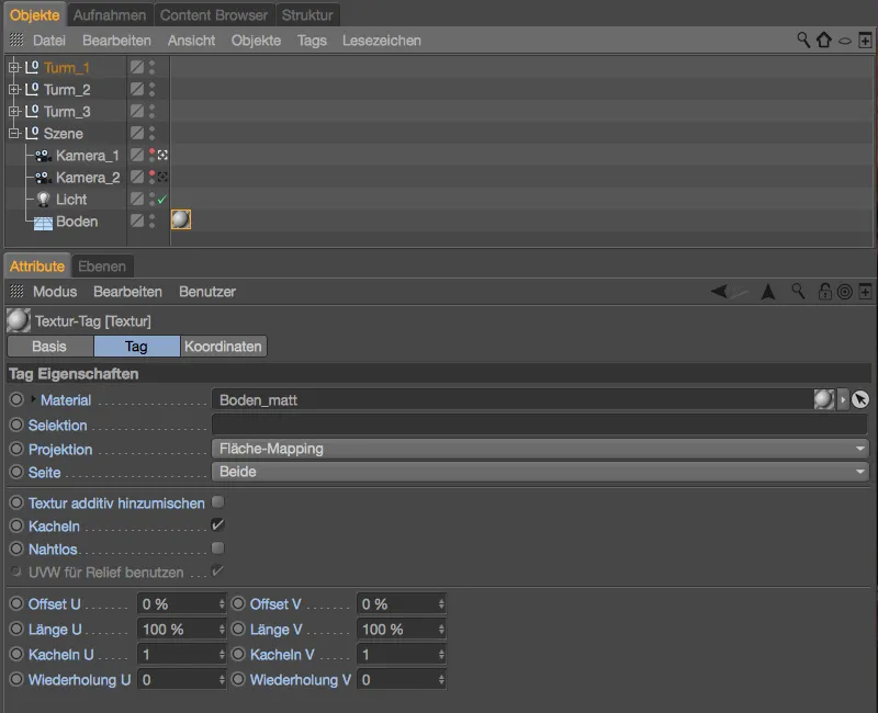 C4D Release 17 – Szenenvarianten mit Aufnahme-Manager