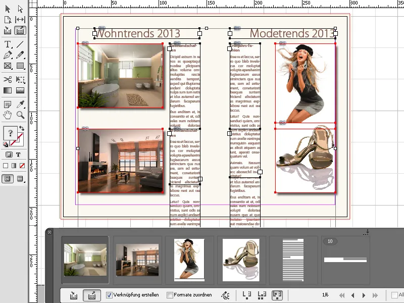 Content mapping and content placement tool in Adobe InDesign