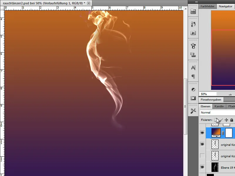 Membuat efek asap di Photoshop