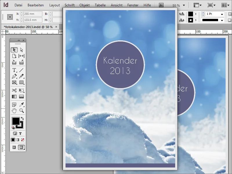 Design photo calendars incl. cover page in Adobe InDesign
