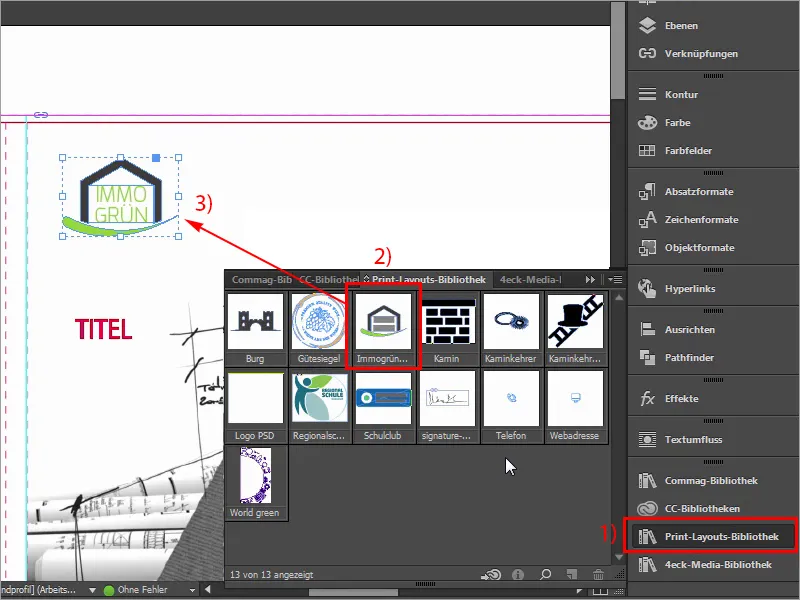 InDesign: Create presentation folder with relief varnish