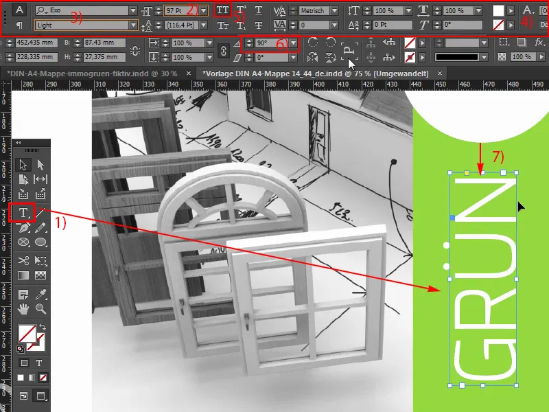 InDesign: Create presentation folder with relief varnish