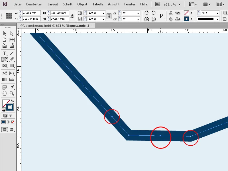 Use the path tools in Adobe InDesign