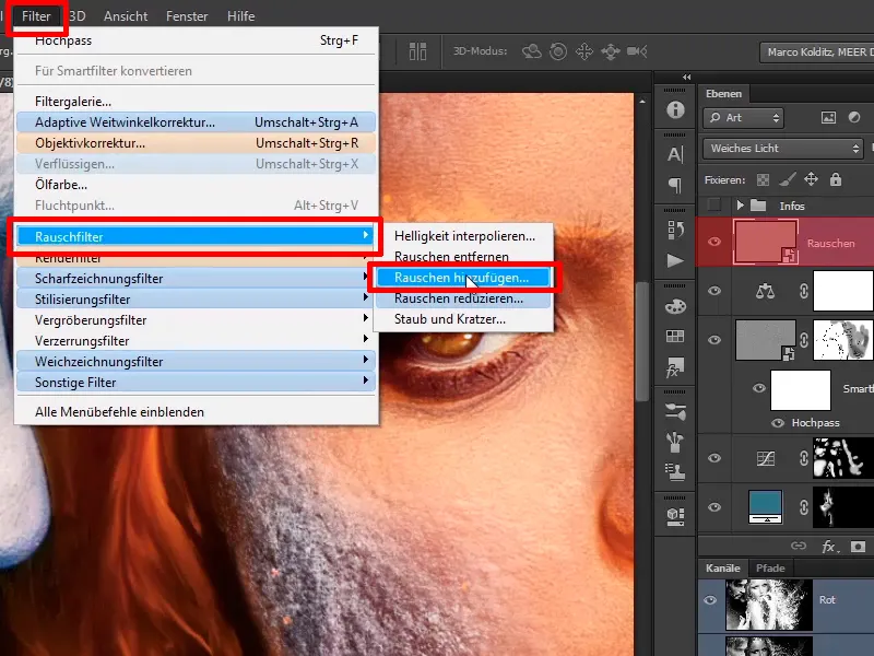 Photoshop composing fire & ice: final steps