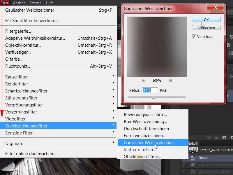 InDesign: Presentation folder with relief varnish