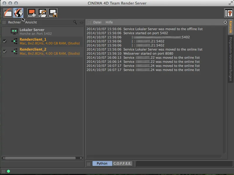 Neu in Release 16 - Team Render Server