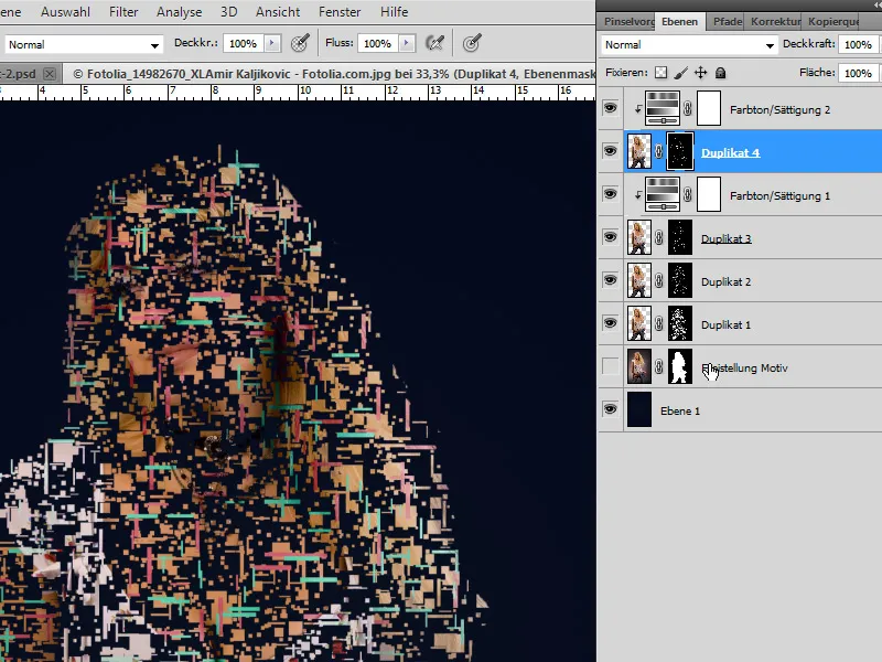 Create a smashing portrait - Pixel square effect in Photoshop